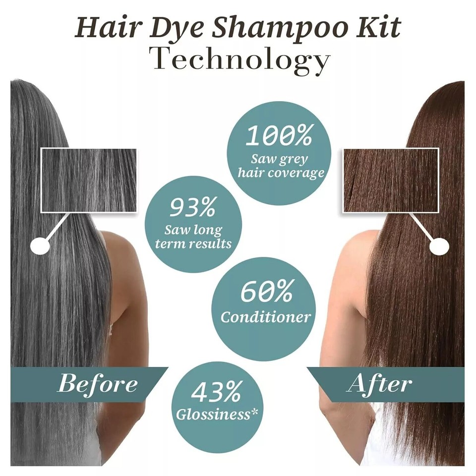 Shampoo 500ml Hair Dye Hair Dye Instant Fast Permanent Natural Coconut ...