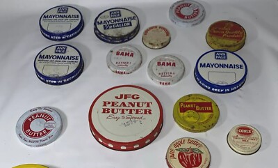 Lot of 15 Vintage Mayonnaise Peanut Butter Bama Jelly JFG Ann Page Jar ...