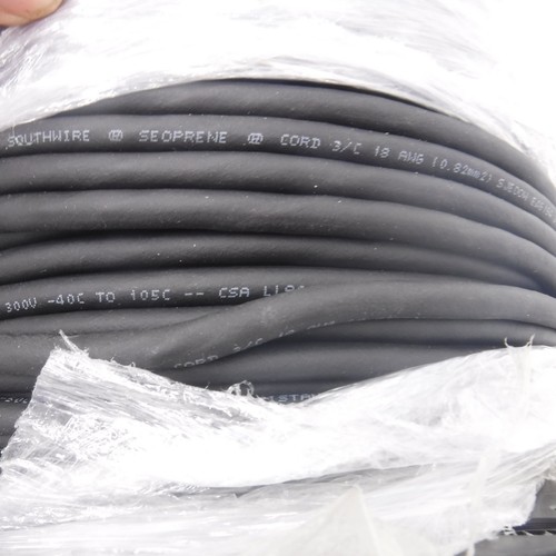 500' Southwire Seoprene Cord 18/3C SJEOOW 105C 300V Black 18 AWG 3 ...