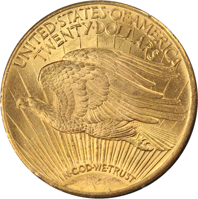 1924-P Saint-Gaudens Gold $20 CAC Sticker PCGS MS63 Rattler Holder ...