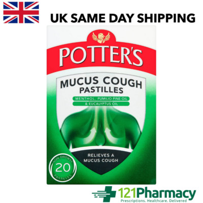 Potter's Mucus Cough Pastilles - 20 Relieves Catarrh Cough & Colds ...
