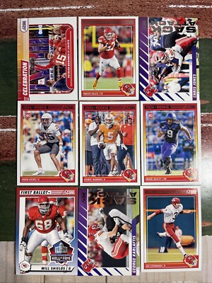 2024 Score Kansas City Chiefs (9) Card Team Lot Patrick Mahomes | eBay