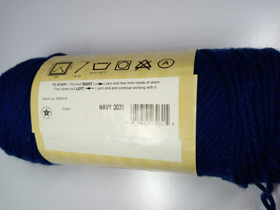 Caron Wintuk Yarn-Navy-3 1/2 oz Skeins-Vintage | eBay