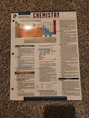 Chemistry (Quickstudy Reference Guides - Academic) BarCharts, Inc ...