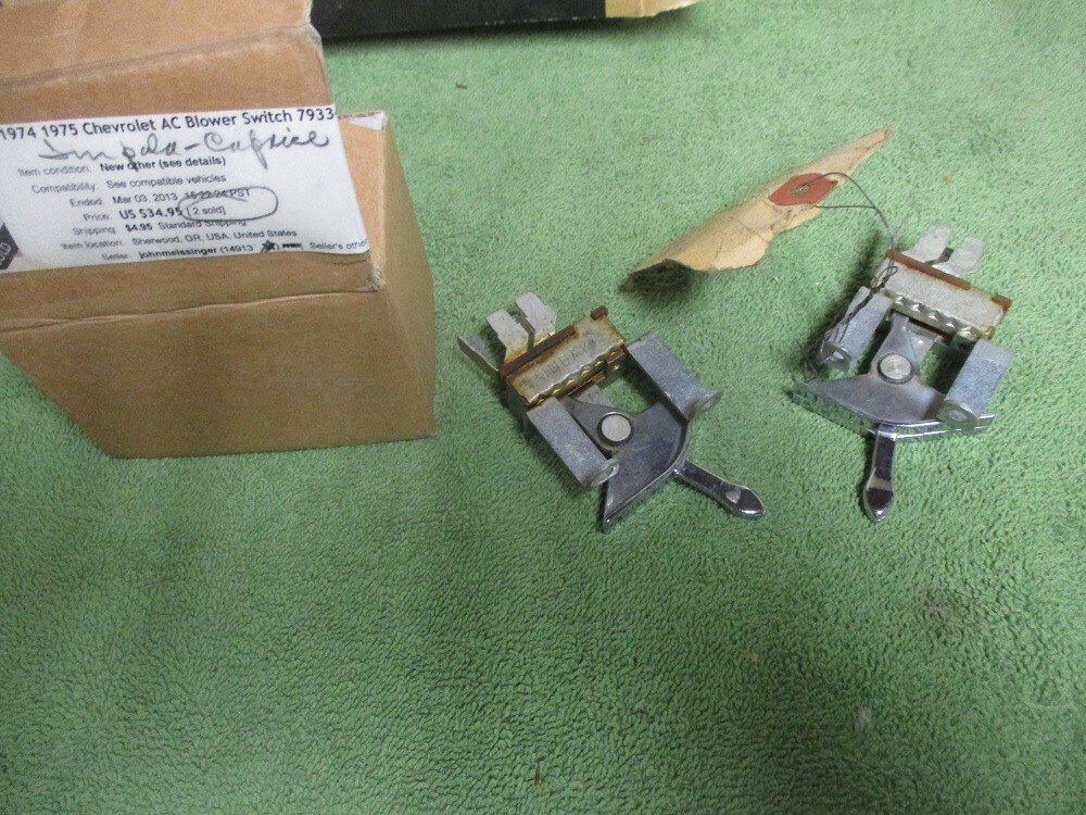 New NOS Chevrolet Car Truck Blower Motor Fan Switch (2) 1223590 1971-Up ...