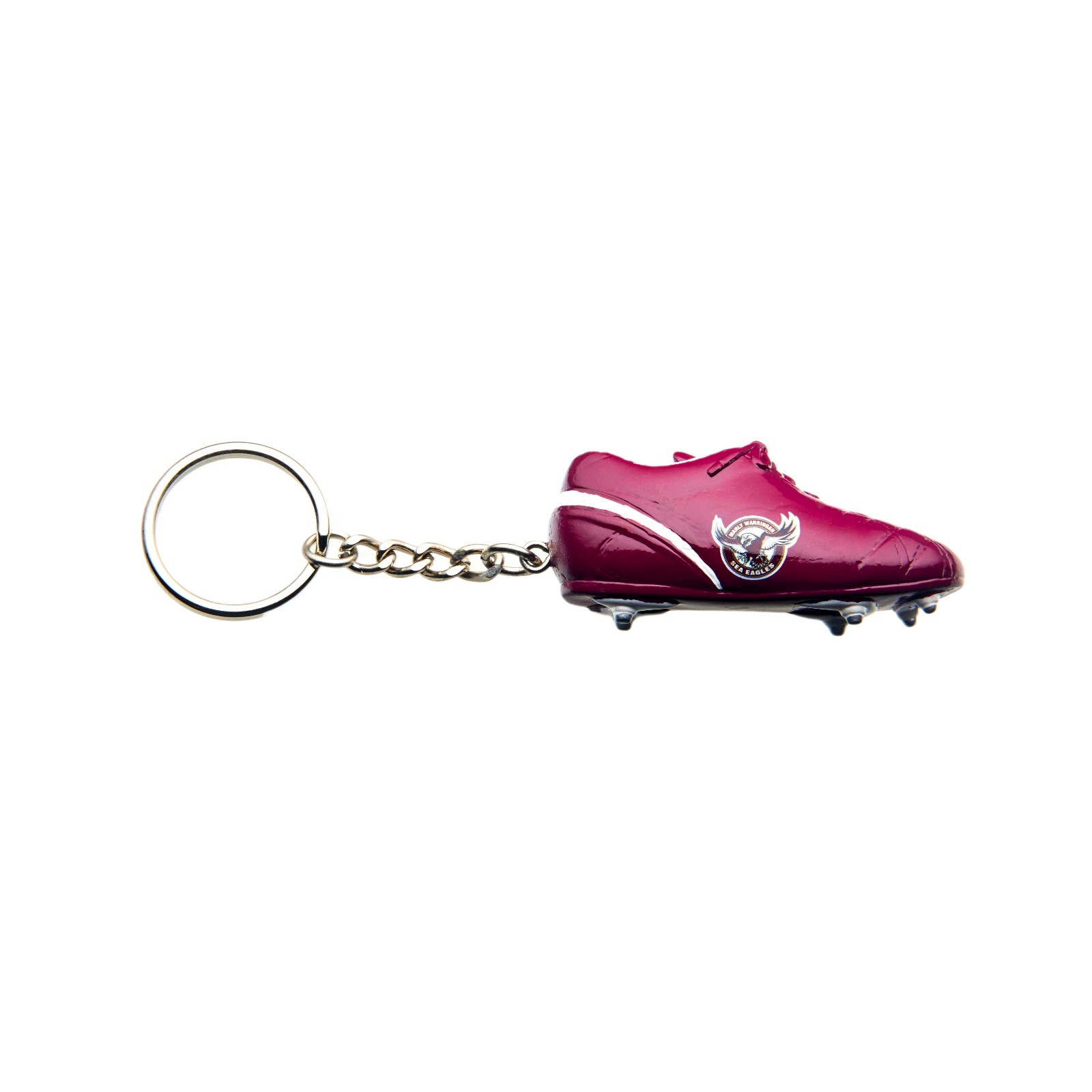 33909 MANLY SEA EAGLES NRL TEAM RESIN BOOT FOOTY KEY RING KEYRING CHAIN ...