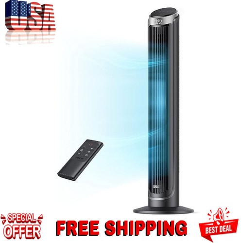 Oscillating Tower Fans 4 Modes 5 Speeds LED Display Fan w/Touch Remote ...