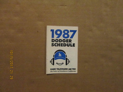 MLB Los Angeles Dodgers Vintage1987 KABC AM 790 Logo Baseball Pocket ...