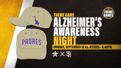 San Diego Padres Alzheimer's Awareness Themed Hat from game on 9/16 ...