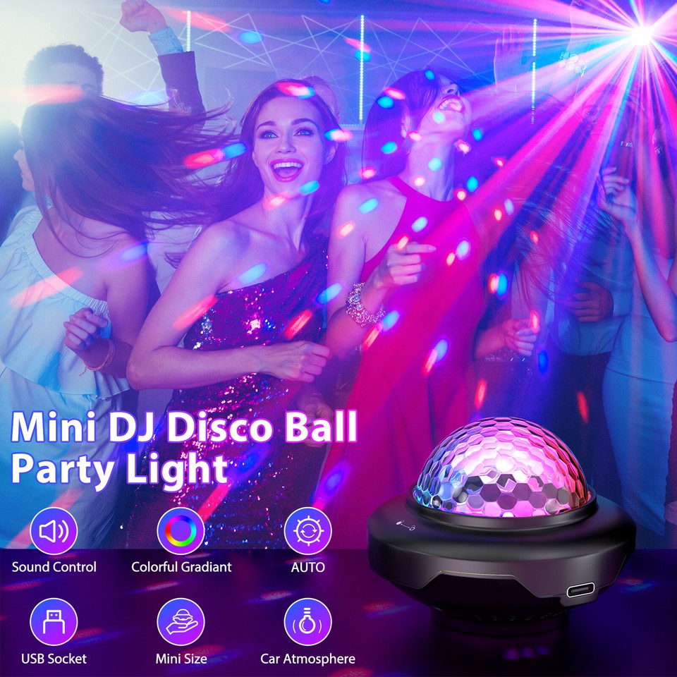 Magic Ball Light LED Party Disco RGB Rotating Club DJ Stage Lighting ...
