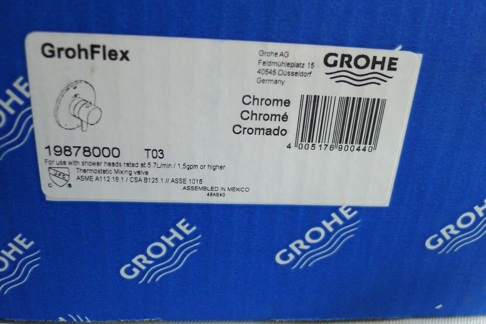 Grohe 19878000 Grohflex Cosmopolitan Dual Function Thermostatic Trim With Contro | eBay