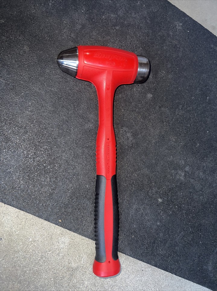 Snap-on HBBD32 Red Ball Peen Hammer 32 Ounce | Steel Head | Rubber ...