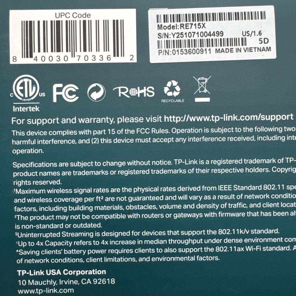 TP-Link | AX3000 RE715X | Wi-Fi6 Range Extender | PCMag Editor's Choice ...