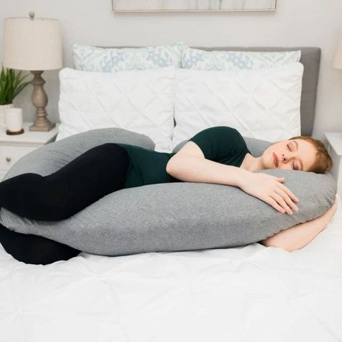 Leachco Sleeper Keeper Total Body Pregnancy Pillow - Jersey Gray,NEW | eBay