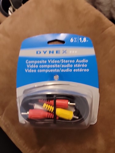 Dynex Composite Video Stereo Audio Cable RCA Connector 6 Feet DX-AD125 ...