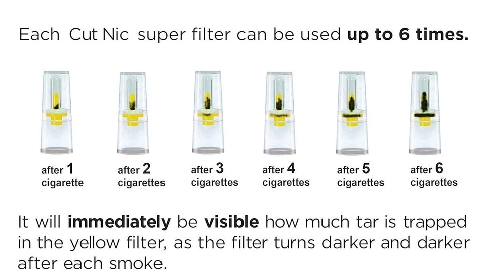 3 PACKS NIC-OUT Cigarette Filters TOTAL 90 tips Cut the Tar Keep the ...