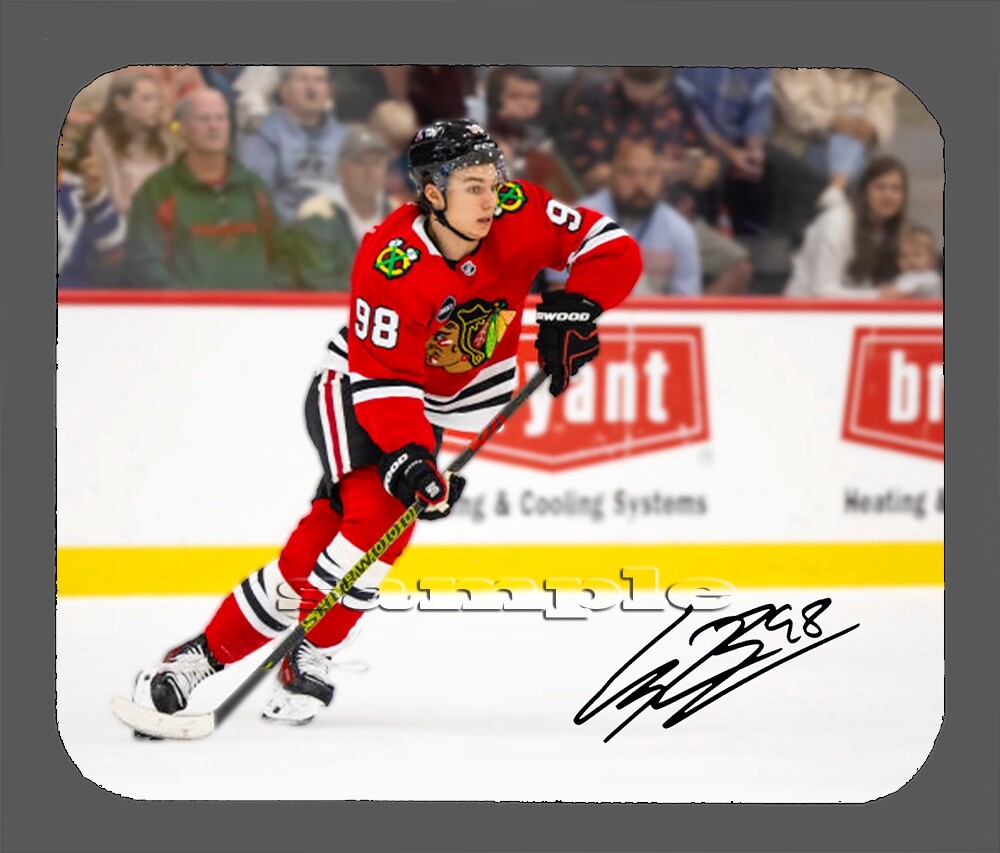 Connor Bedard Chicago Blackhawks Facsimile Autographed Mouse Pad Item ...
