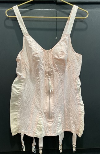 VINTAGE 1950s 50s Girdle Corset W/garters Youthline Pink Size 36 USA ...