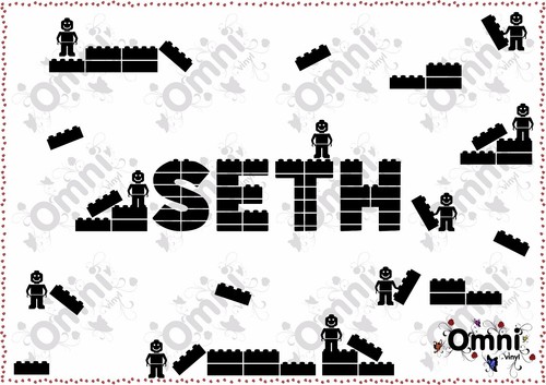 Personalised Name, LEGO, BRICK, Sticker, Vinyl Decals, Wall Art | eBay