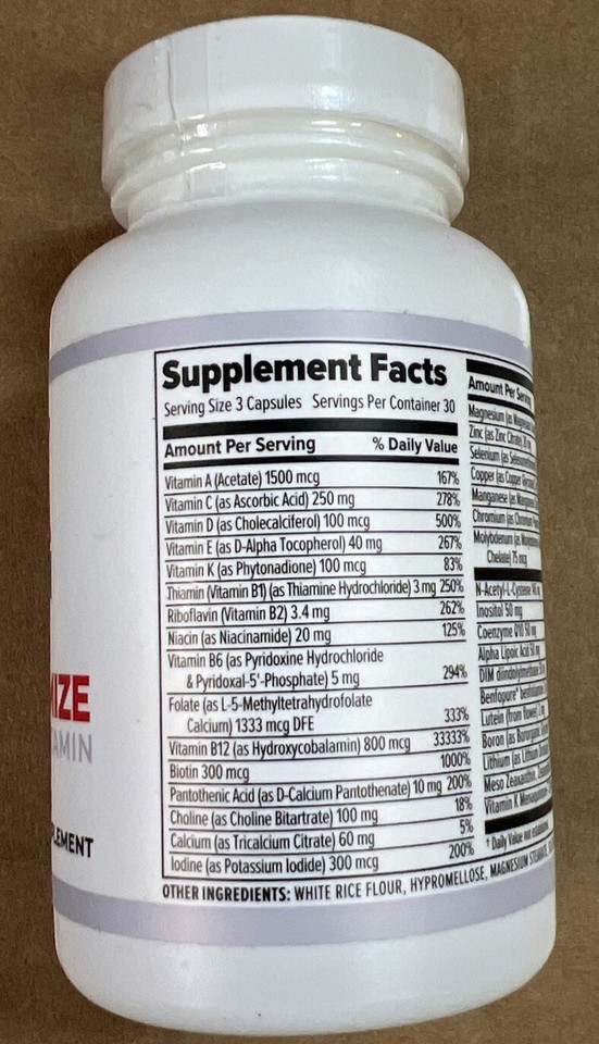 10X Health Optimize Methylated Multivitamin for Men & Women - Vitamins ...