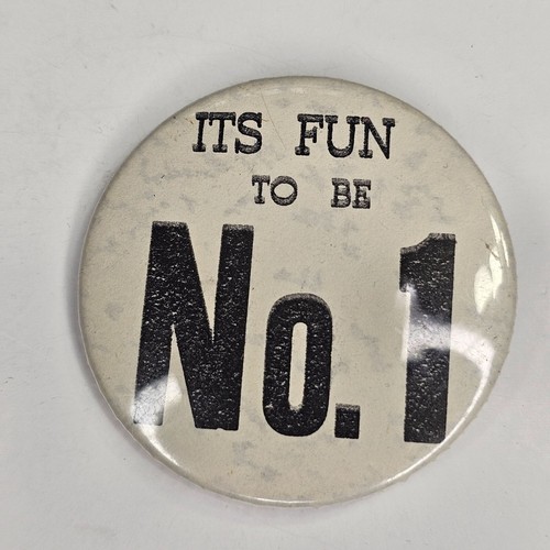 Vintage It's Fun to be No Number 1 One Round Pinback Pin Button Vest | eBay