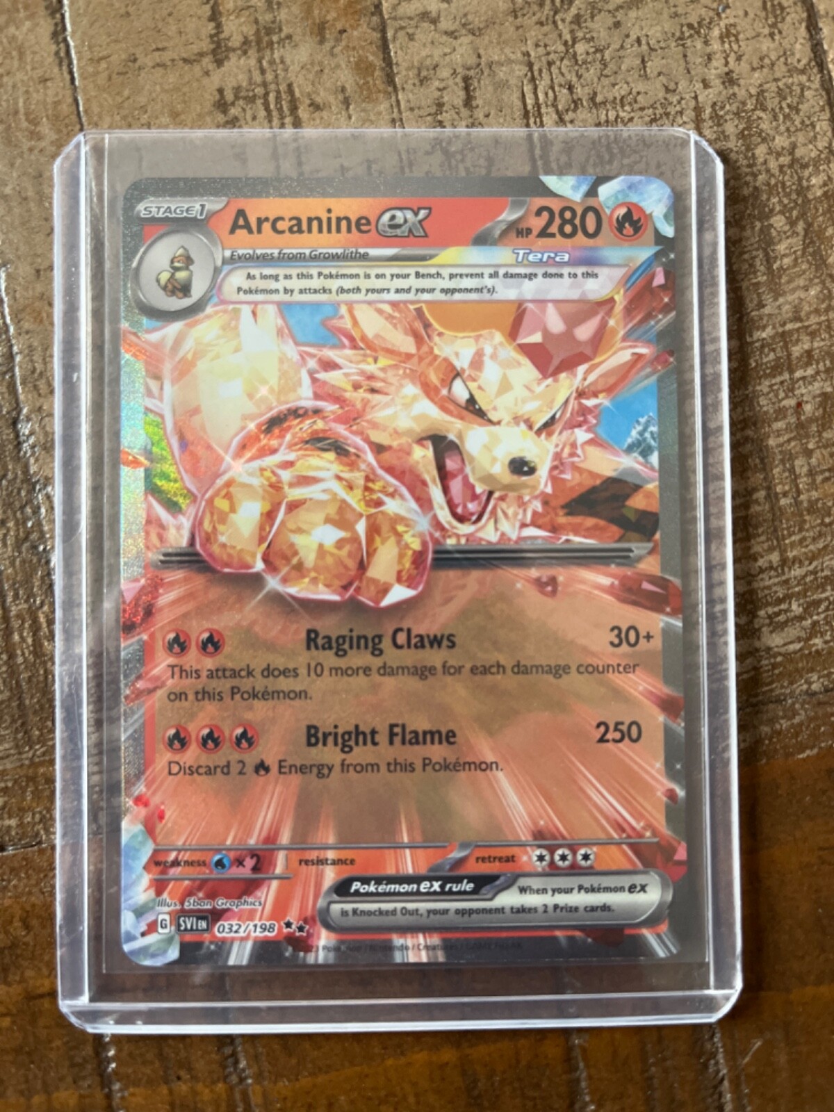 Pokémon TCG Arcanine ex Scarlet & Violet Base Set 032/198 Holo Double ...