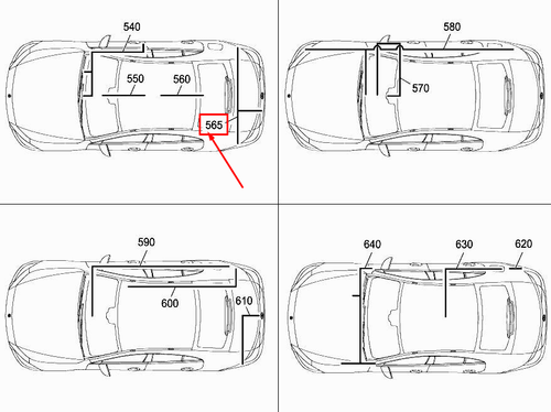 Mercedes-Benz CLS C257 Module de Commutation Faisceau Arrière ...