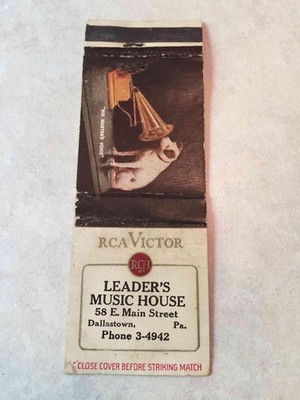 Matchbook Cover RCA Victor Nipper Masters Voice Leaders Music House ...