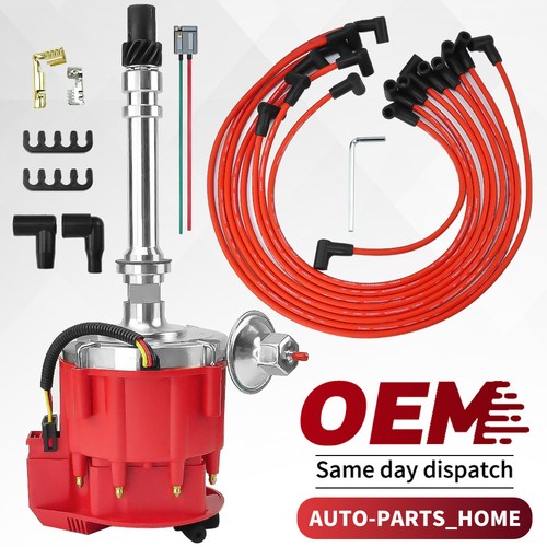 HEI Distributor w/ Spark Plug Wires For Chevy SBC 305 350 400 V8 Small ...