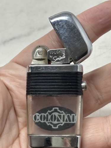 Vintage Scripto Vu Lighter 1960's - Advertising Colonial | eBay