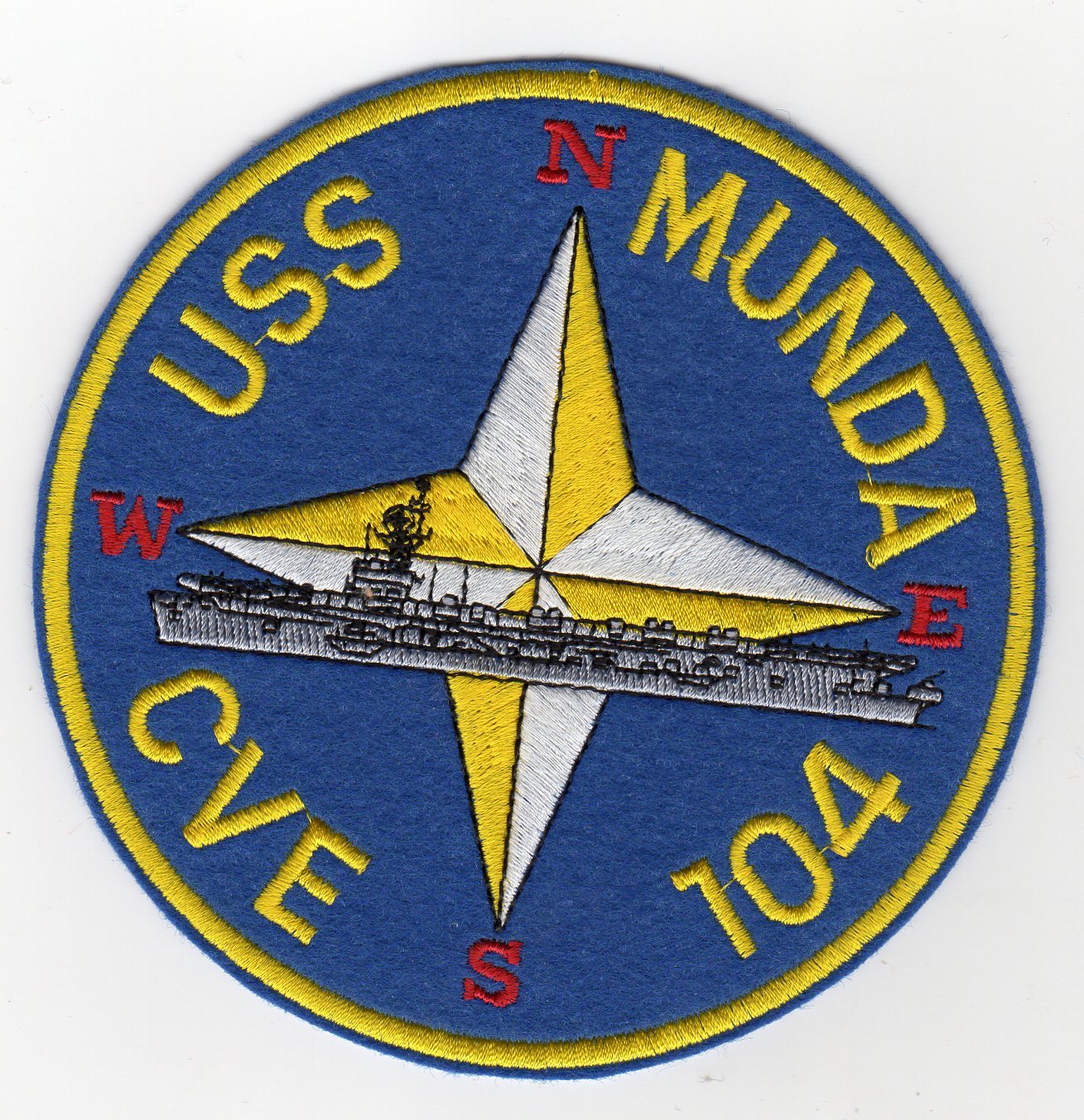 USS Munda CVE 104 BC Patch Cat. No. C5132 | eBay