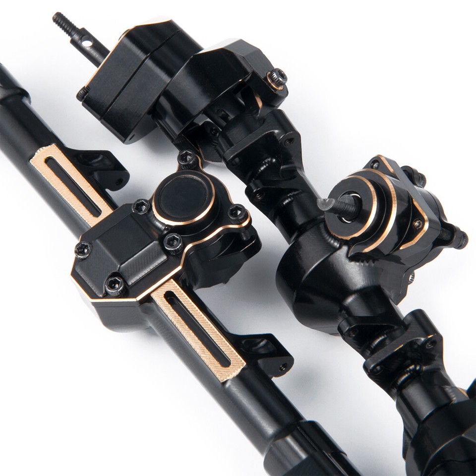 FLYXM Front/Rear Portal Axle Set With Adapter Weight for RC 1:24 Axial ...