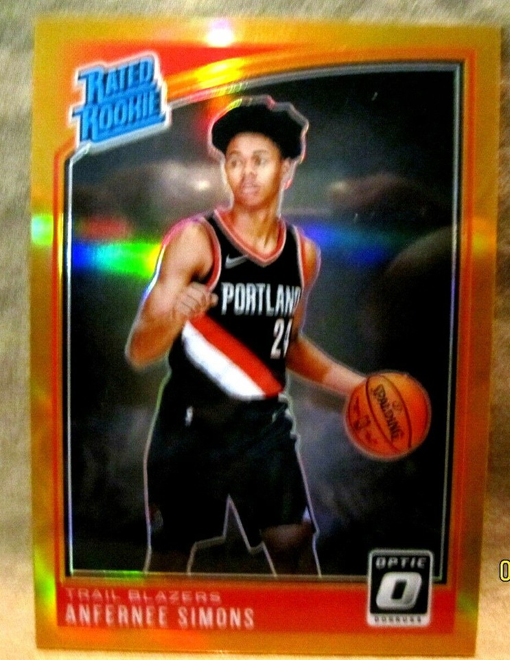 ANFERNEE SIMONS RC 2018-19 OPTIC O ORANGE REFRACTOR#124/199 ROOKIE ...