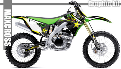 KAWASAKI KX250F KX450F 2009 2010 2011 2012 MAXCROSS GRAPHICS STICKER ...