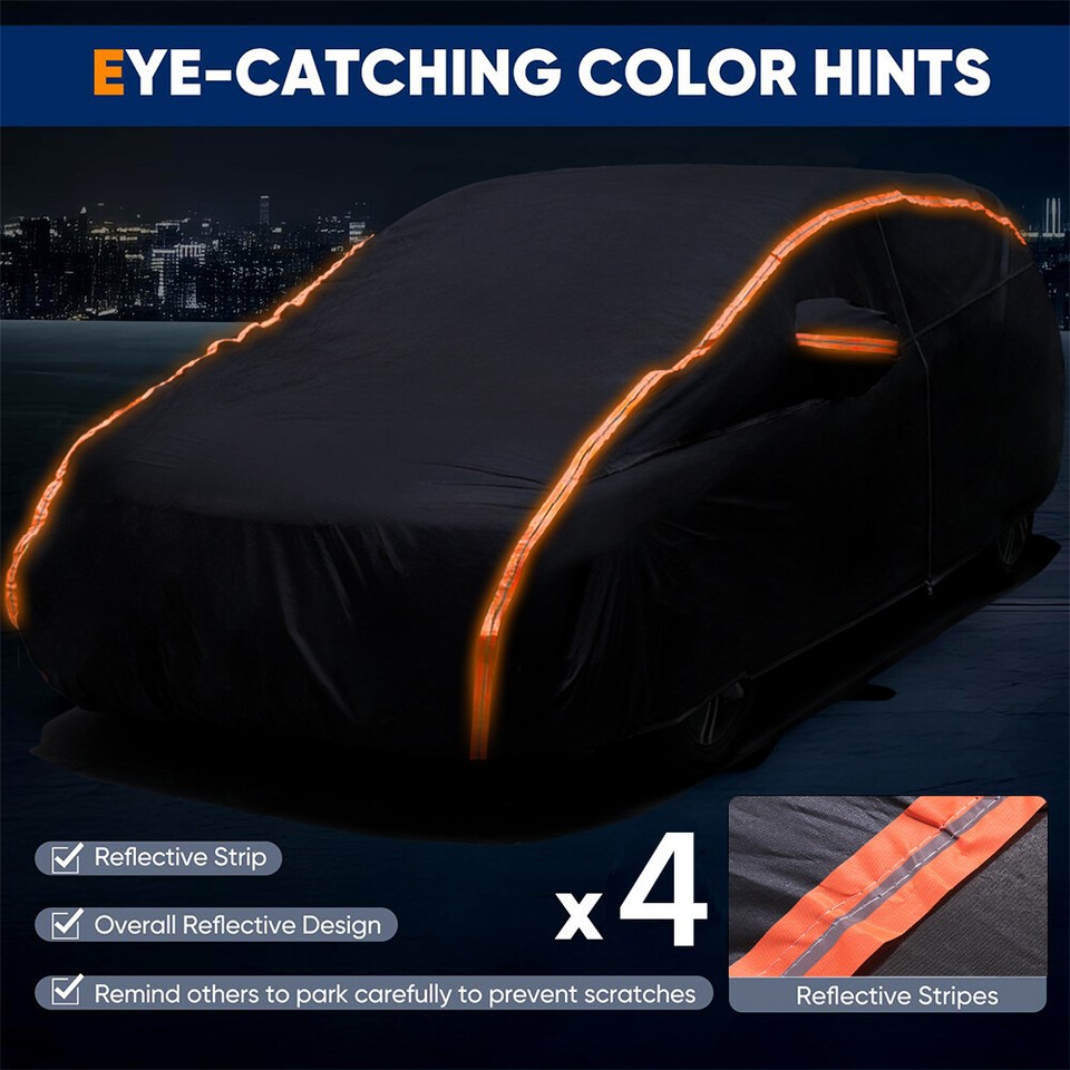 Heavy Duty Waterproof Car Cover Rain Snow UV Full Protection Outdoor ...