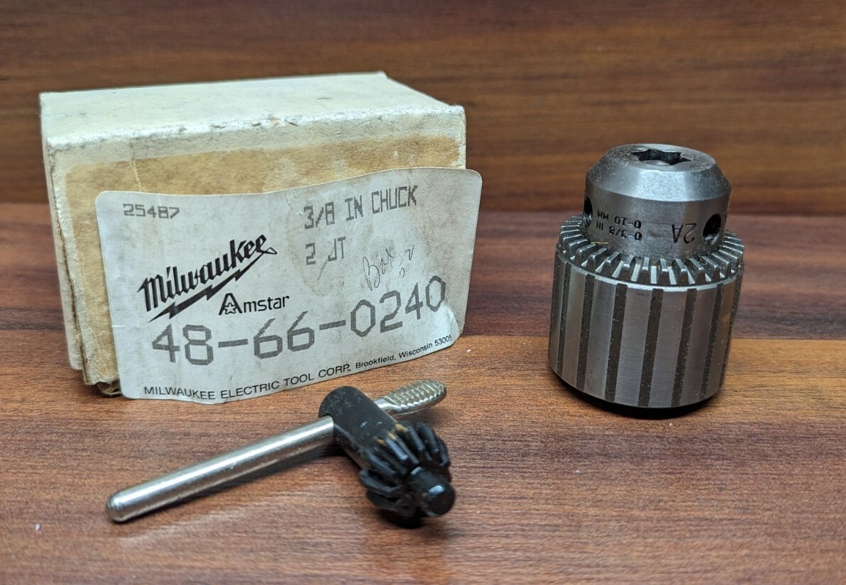 48-66-0240 MILWAUKEE CHUCK JACOBS CHUCK 3/8" NO.2 JT 48-66-3080 10-98 ...