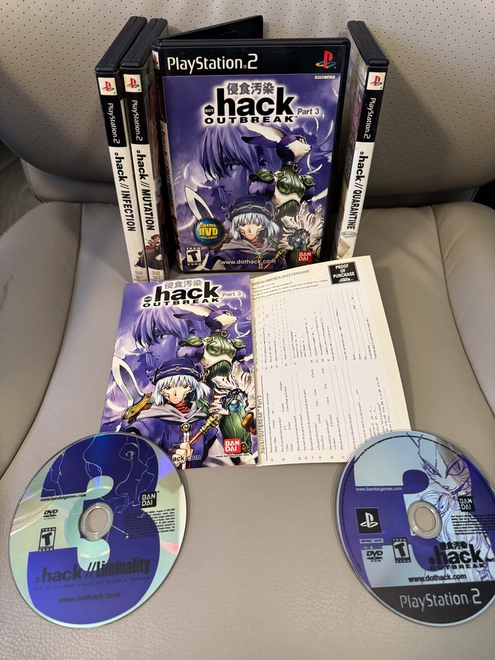 DOT .HACK 1 2 3 4 - PS2 - Infection Mutation Outbreak Quarantine | All CIB | eBay