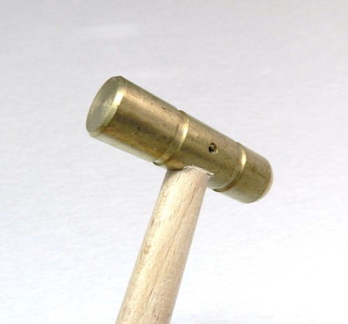 Brass Hammer Small Flat Face & Domed Head 2oz Solid Brass Jewelry Work ...