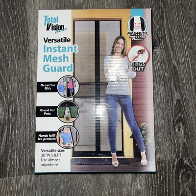 Total Vision Versatile Instant Mesh Guard 30" x 83" Poly Insect Screen ...