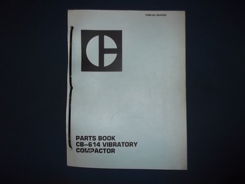 Cat CATERPILLAR CB-614 Vibratoire Compacteur Pièces Manuel Livre | eBay