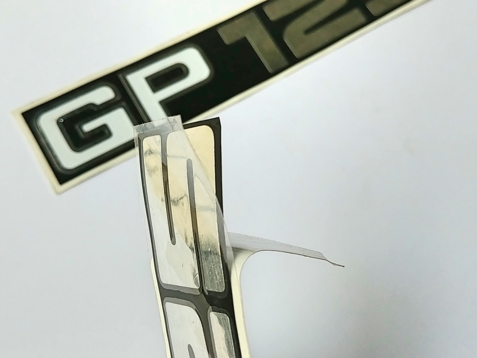 Pair Suzuki GP 125 GP125 Side Frame Cover Emblem Logo Decal Stickers | eBay