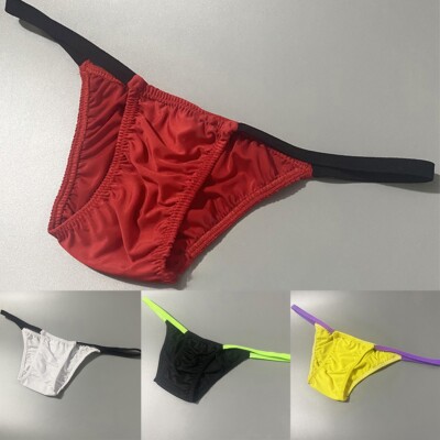 Red Posing Thong Briefs Lowrise Men's Cotton Blend Jockstrap Underwear ...
