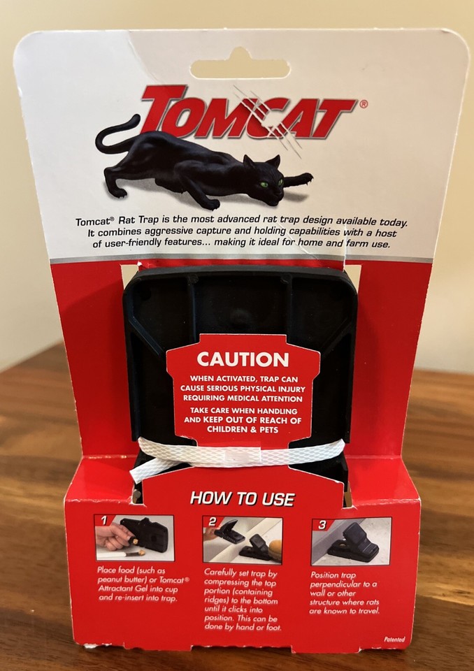 Tomcat Rat Snap Trap, 1 Rat Size Trap - Reusable - Effectively Kill ...