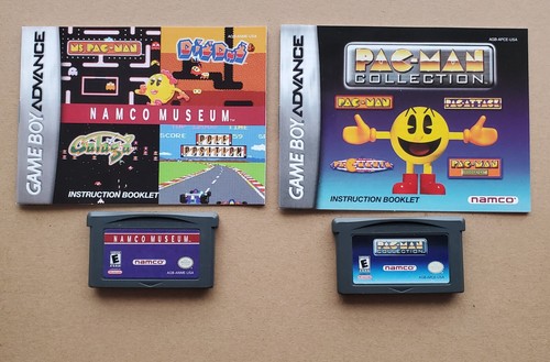 Lot of 2 Namco Museum & Pac-Man Collection Nintendo GBA w/Manuals ...