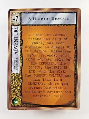A Heroic Rescue - Mythos CCG card (1996 Chaosium) UC Adventure Cthulhu ...