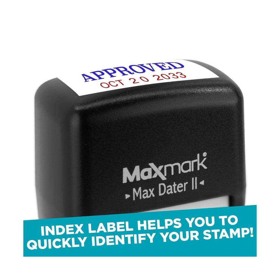 MaxMark Self-Inking Rubber Date Office Stamp with Received Phrase ...