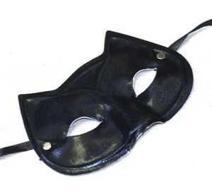BLACK CAT SUPERHERO CATWOMAN MASQUERADE BALL DOMINO MASK FANCY DRESS ...