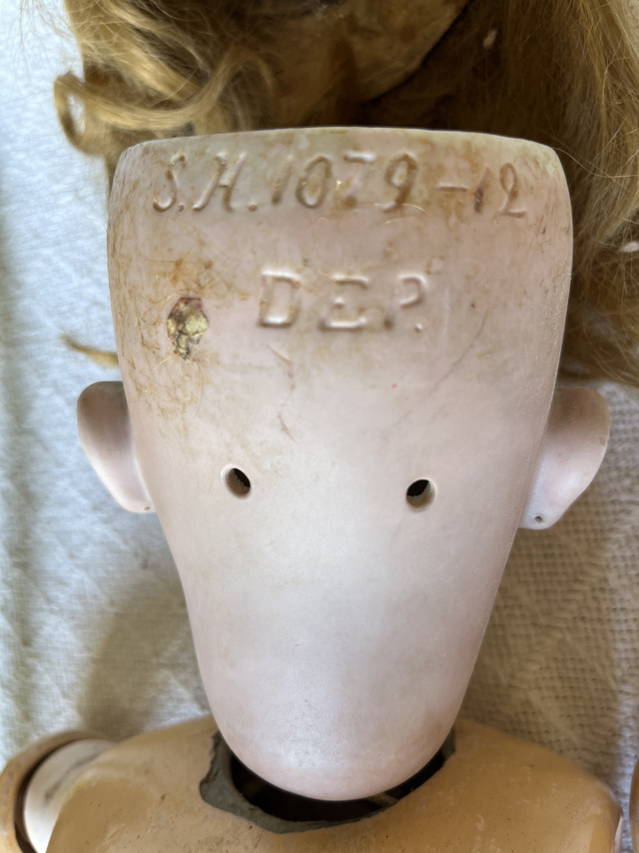 Antique German C.M. Bergmann Simon Halbig 26” Dolls Bisque Head ...