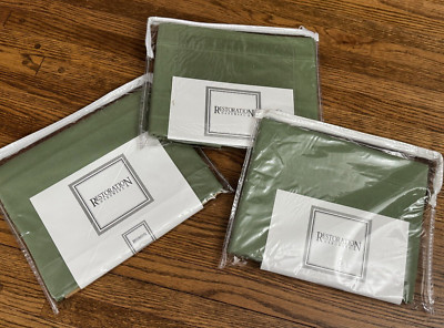 NIP Set of 3 RESTORATION HARDWARE Green QUINCY STD Sham Made in USA | eBay
