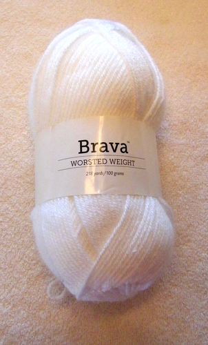 1 Skein Knit Picks "Brava" Worsted Weight Acrylic Yarn White | eBay